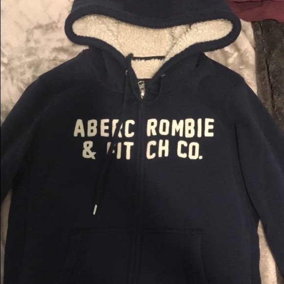 Tops | Navy Blue Fuzzy Jacket | Poshmark